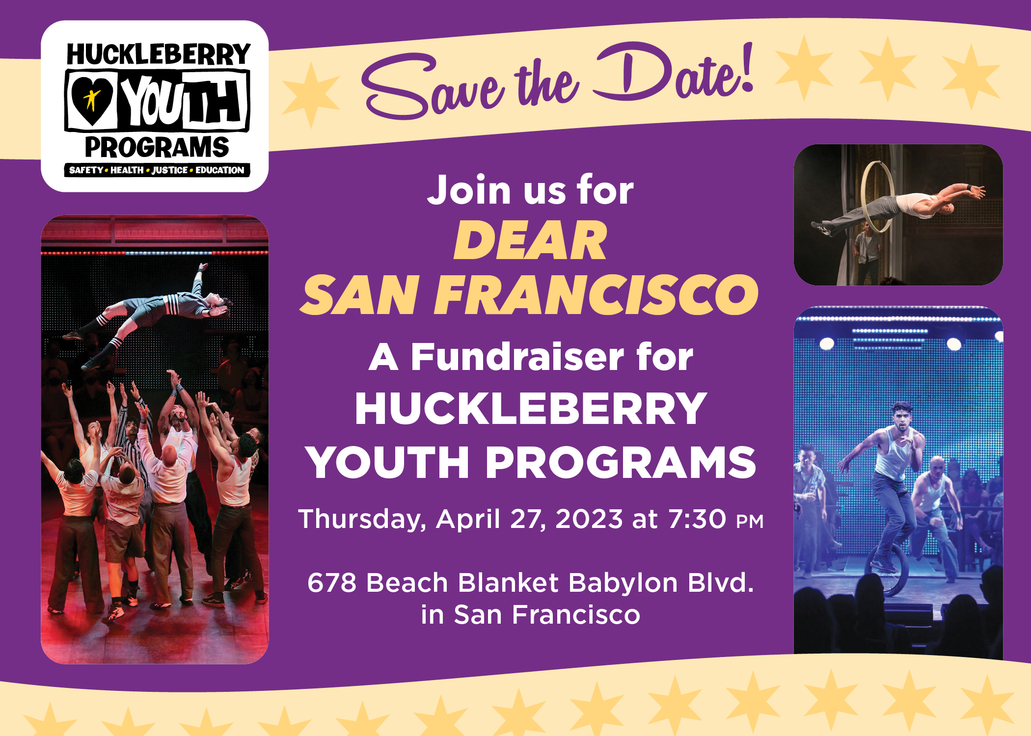 Tickets are on sale now – Dear San Francisco Benefit for Huckleberry on ...