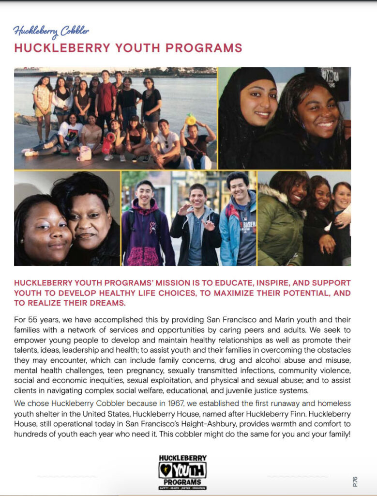 Huckleberry Featured in “Love in Action Social Justice Cookbook” - Huckleberry Youth Programs ...